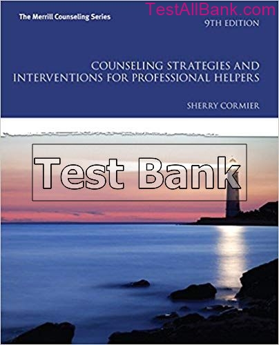 Counseling Strategies and Interventions for Professional Helpers 9th ... Counseling Strategies and Interventions for Professional Helpers 9th ...