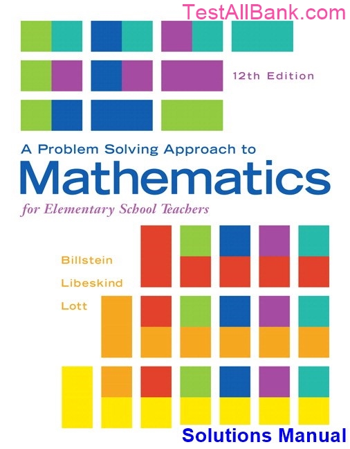 Problem Solving Approach To Mathematics For Elementary School Teachers